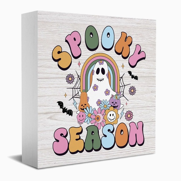 Holiday | Spooky Season Block Sign New | Poshmark